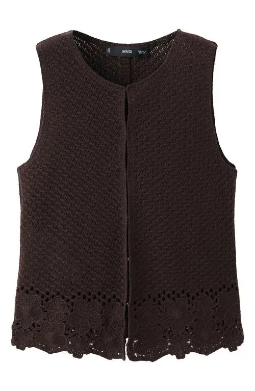 Mango Open Stitch Sweater Vest