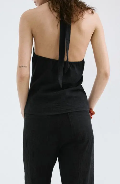 Mango Gauze Halter Top