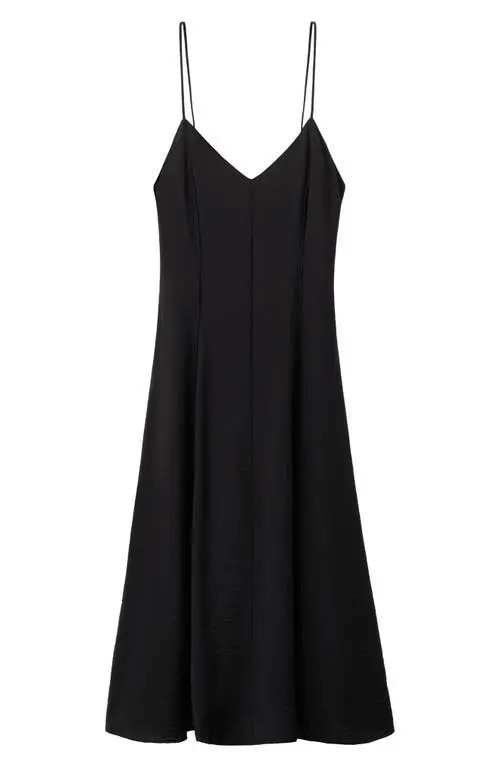 Mango Sleeveless V-neck Maxi Dress With Tie Detail