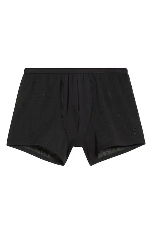RON DORFF Mesh Cotton Boxer Briefs - Black