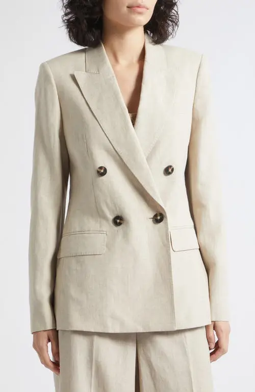 REISS Kit Double Breasted Linen Blazer