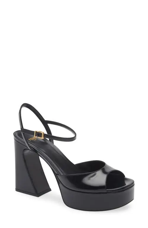 Fendi Arco Platform Sandal - Nero