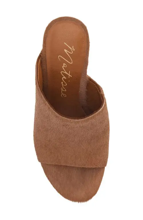 Matisse Dante Genuine Calf Hair Slide Sandal - Brown