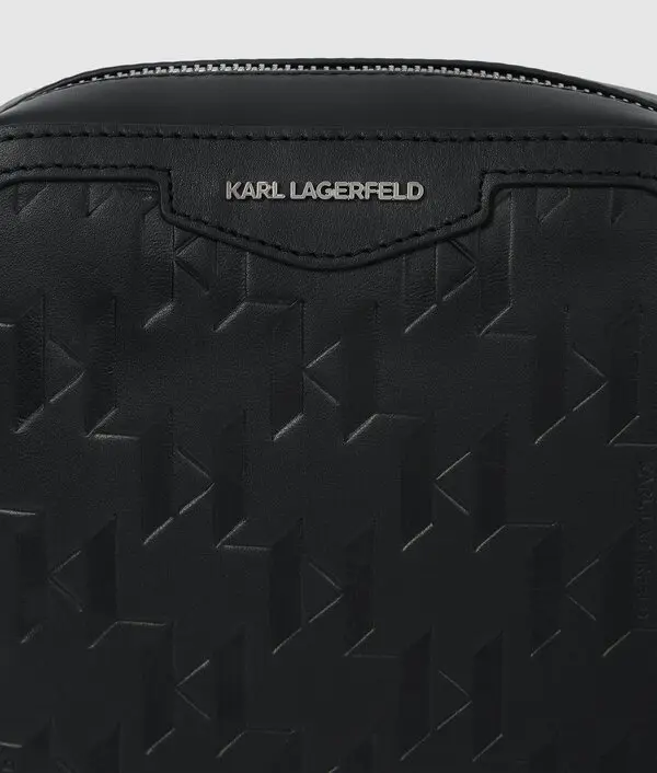Karl Lagerfeld K/loom Leather Crossbody Bag - Black