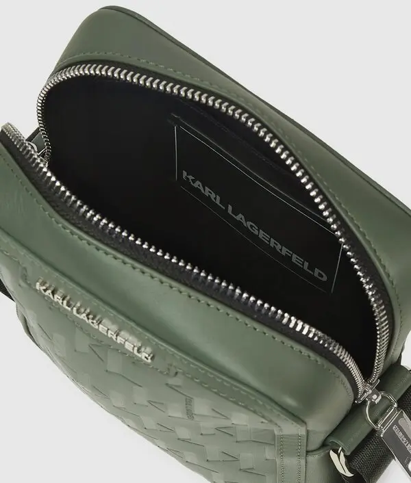 Karl Lagerfeld K/loom Leather Crossbody Bag