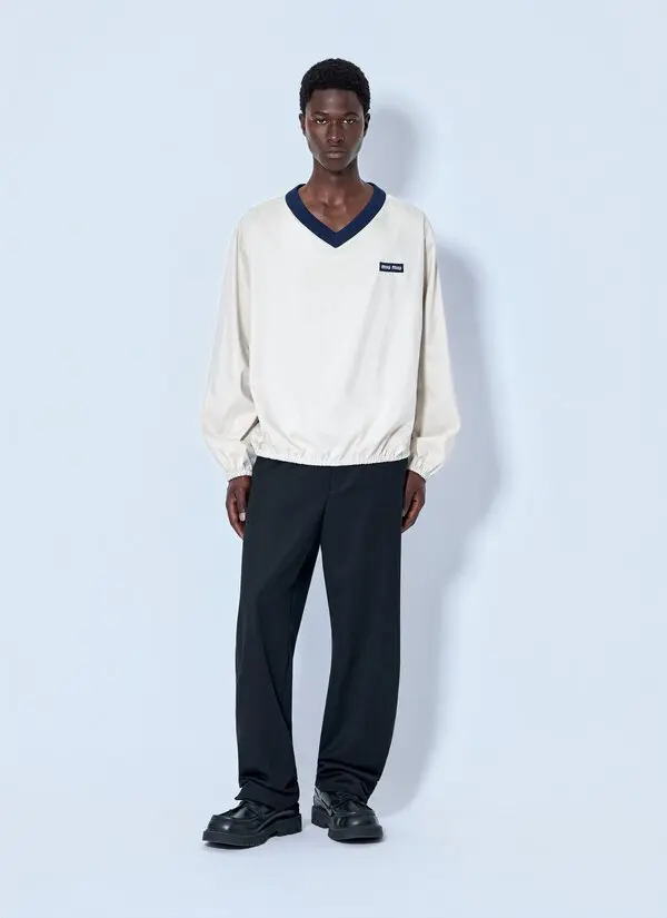 Miu Miu Technical Pongé Sweatshirt