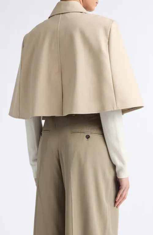 Max Mara Water Repellent Cotton Gabardine Cape - Stone