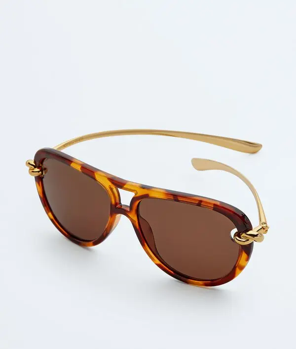 Bottega Veneta Knot Aviator Sunglasses