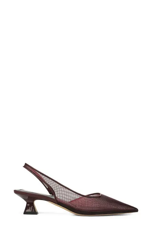 Franco Sarto Devin Slingback Half D'orsay Pointed Toe Kitten Heel Pump - Red