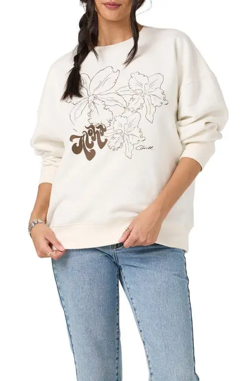 O'Neill Ariah Hawaii Graphic Oversized Sweatshirt - Tofu
