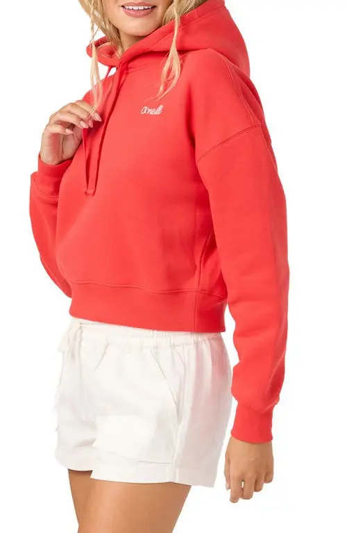 O'Neill Arden Crop Hoodie - Lava Red