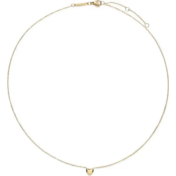D.LOUISE Heart Pendant Necklace - Gold