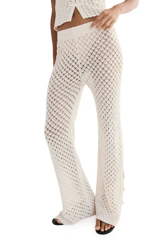 Mango Openwork Knit Pants