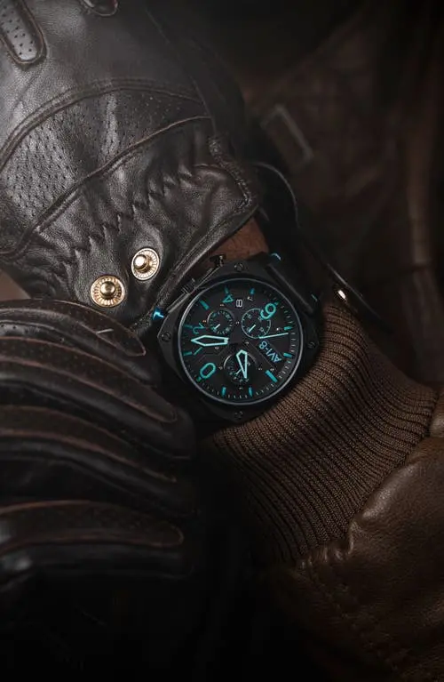AVI-8 Hawker Hunter Retrograde Chronograph Leather Strap Watch