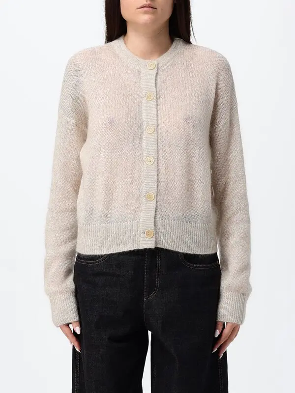 Brunello Cucinelli Wool Crewneck Cardigan With Dropped Shoulders - Ivory