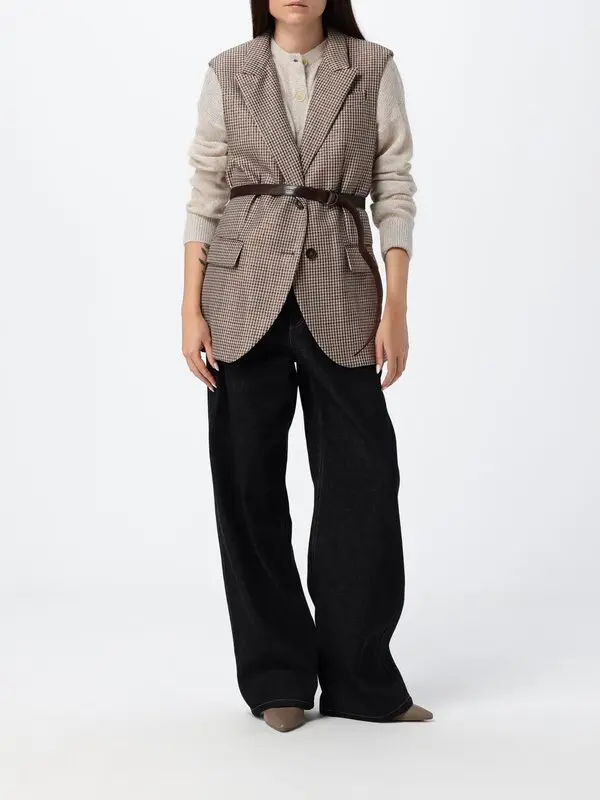 Brunello Cucinelli Wool Crewneck Cardigan With Dropped Shoulders