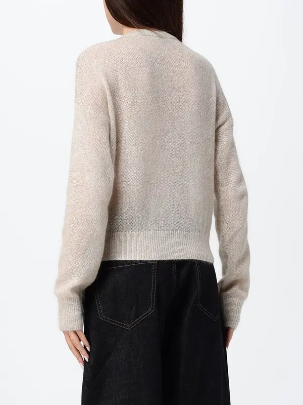 Brunello Cucinelli Wool Crewneck Cardigan With Dropped Shoulders