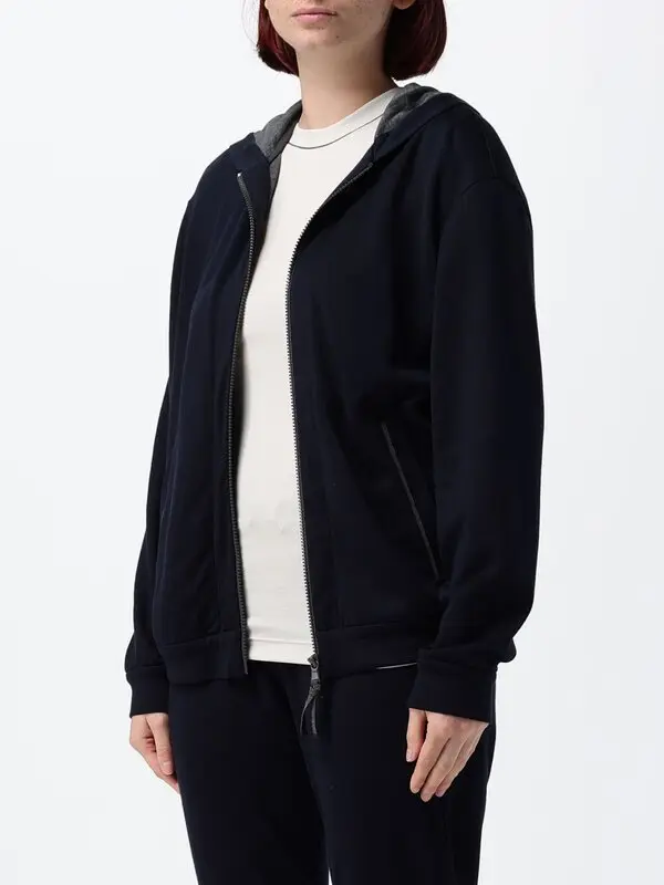 Brunello Cucinelli Cotton Zip-up Hoodie With Monili Embellishment