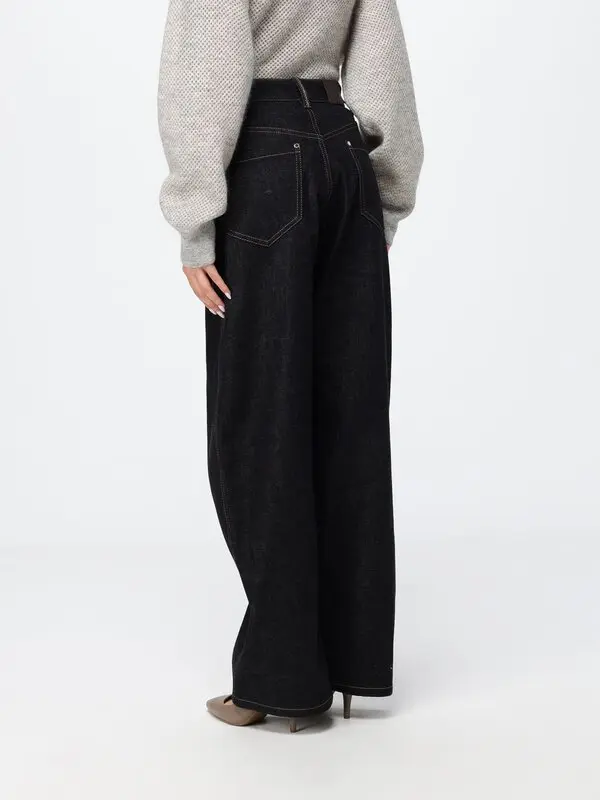 Brunello Cucinelli High-waisted Wide-leg Jeans With Monili Embellishment