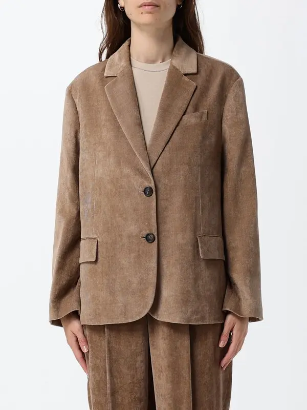 Brunello Cucinelli Single-breasted Viscose-blend Blazer With Lapel Collar