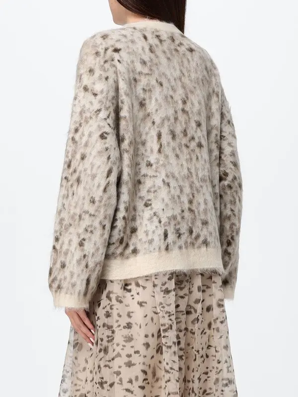 Brunello Cucinelli Abstract Print Wool And Mohair Blend Crewneck Jumper - Multicolor