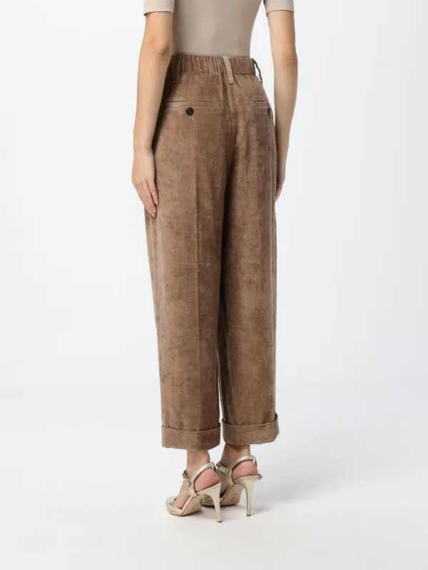 Brunello Cucinelli Wide-leg Cropped Cashmere Corduroy Velvet Trousers