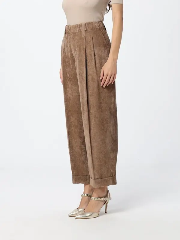 Brunello Cucinelli Wide-leg Cropped Cashmere Corduroy Velvet Trousers