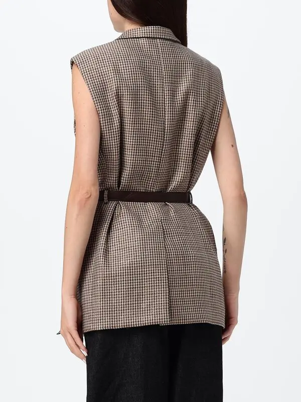 Brunello Cucinelli Single-breasted Houndstooth Virgin Wool Tailored Vest