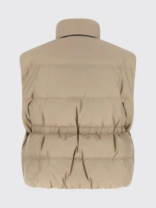 Brunello Cucinelli Water-repellent Quilted Technical Vest With High Neck - Beige