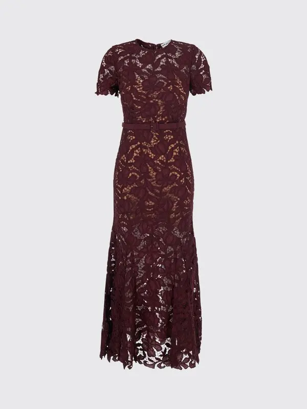 SELF-PORTRAIT A-line Lace Mini Dress With Belt