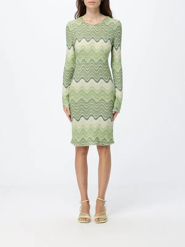 MC2 SAINT BARTH Long Sleeve Printed Dress