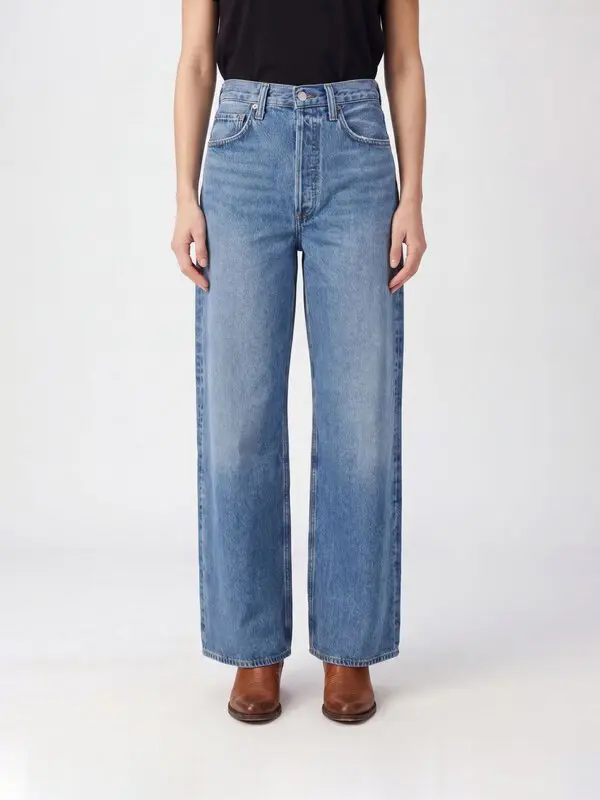 AGOLDE Recycled Cotton High-waisted Wide Leg Flare Jeans - Denim