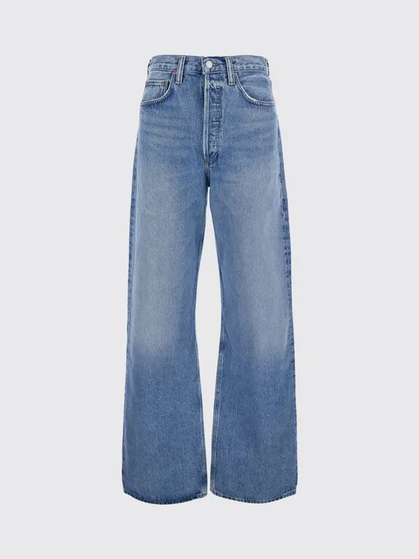 AGOLDE High-waisted Wide Leg Flare Jeans In Recycled Cotton