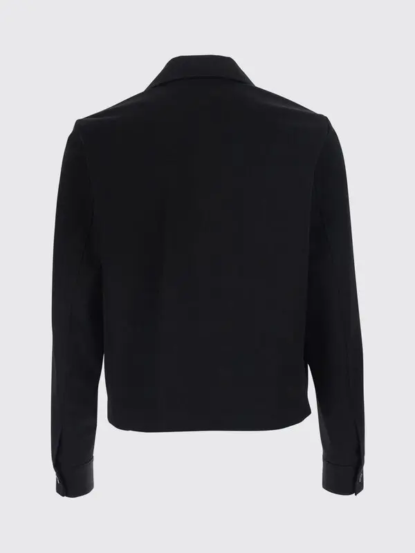 Amiri Cotton Shirt Jacket With Cuban Collar And Embroidered Logo