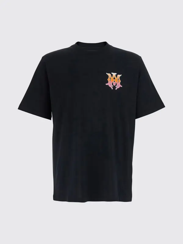 Amiri Graffiti Logo Print Cotton Crewneck T-shirt - Black