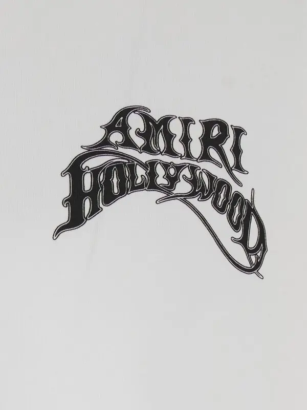 Amiri Relaxed Fit Cotton T-shirt With Contrast Logo - White