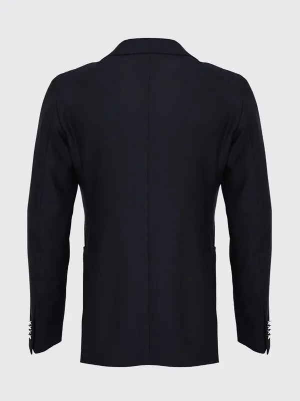 Tagliatore Single-breasted Blazer In Pure Virgin Wool With Peak Lapels