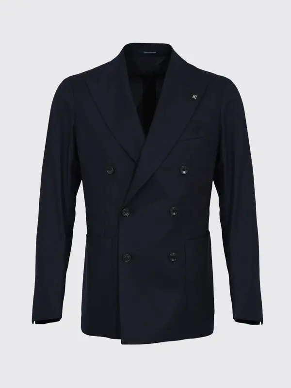 Tagliatore Double-breasted Blazer In Stretch Virgin Wool With Peak Lapels