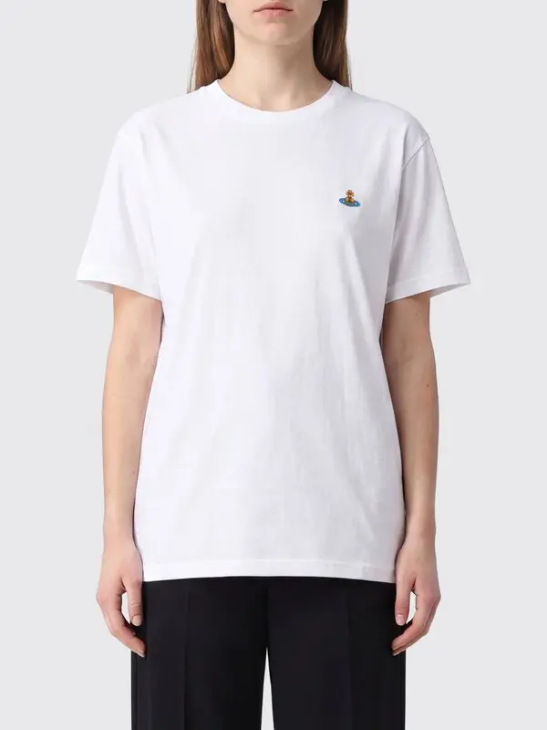 VIVIENNE WESTWOOD Cotton Crewneck T-shirt With Iconic Orb Logo
