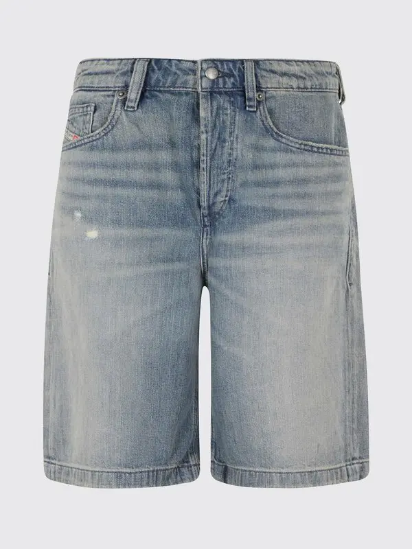 DIESEL® De-sire 5-pocket Knee-length Denim Shorts With Mid-rise Waist
