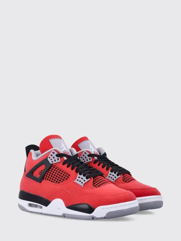 Nike Jordan 4 Retro High-top Smooth Leather Trainers - Red
