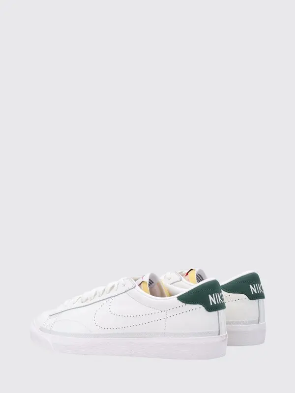 Nike Classic Ac Smooth Leather Trainers With Perforated Swoosh - White