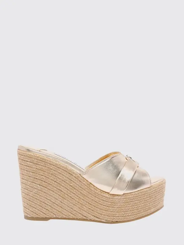 JIMMY CHOO Metallic Wedge Espadrilles - Gold