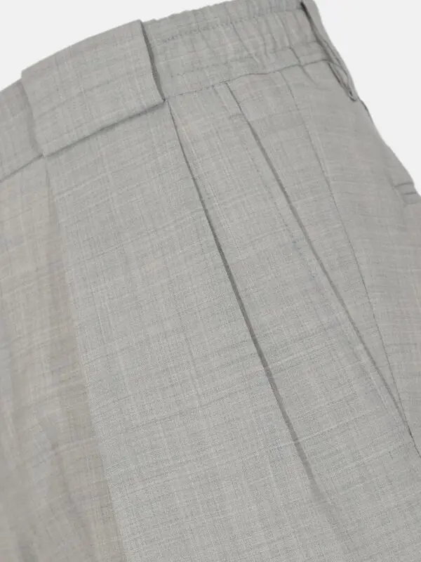 BRIGLIA 1949 Tailored Knee-length Bermuda Shorts In A Wool Blend With Slash Pockets - Pearl