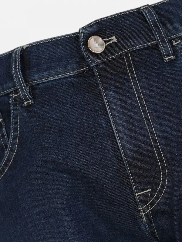 PT TORINO Skinny Fit Jeans In Stretch Cotton And Silk With A Mid-rise Waist
