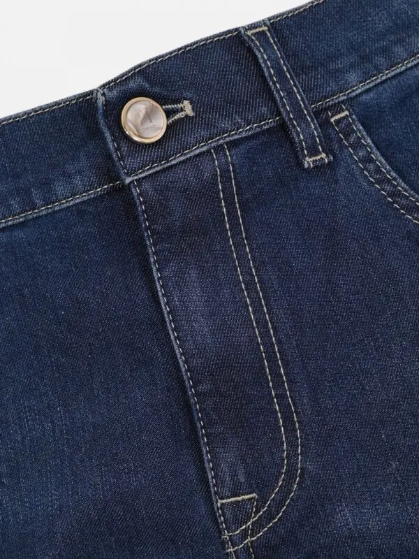 PT TORINO Skinny Fit Jeans In Stretch Cotton And Silk With A Mid-rise Waist