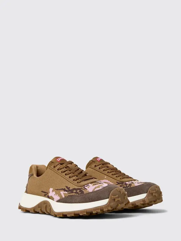 Camper Twins Graphic Print Leather And Recycled Pet Sneakers With Vibram Sole