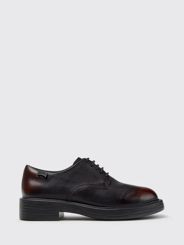 Camper Dean Bicolour Abstract Print Leather Lace-up Shoes