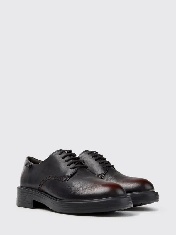 Camper Dean Bicolour Abstract Print Leather Lace-up Shoes