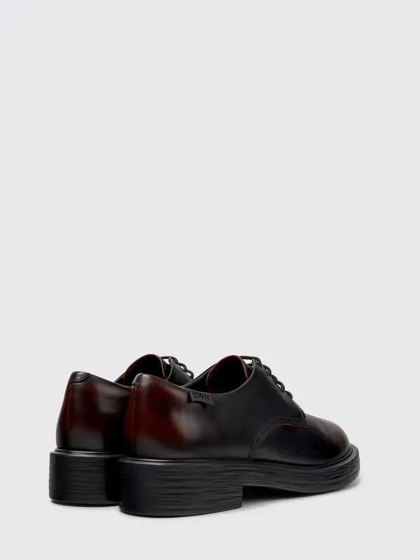 Camper Dean Bicolour Abstract Print Leather Lace-up Shoes